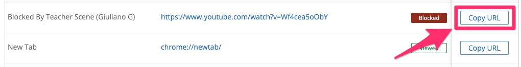 Reviewing a student's web history