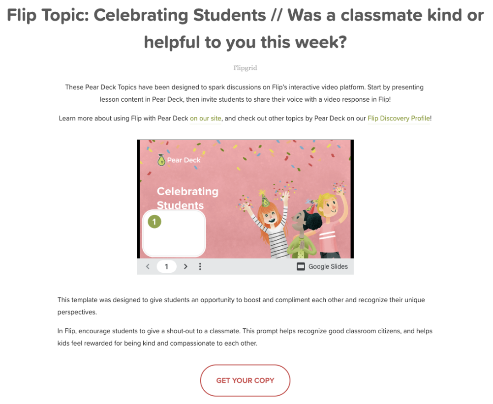 Use Flip with Pear Deck