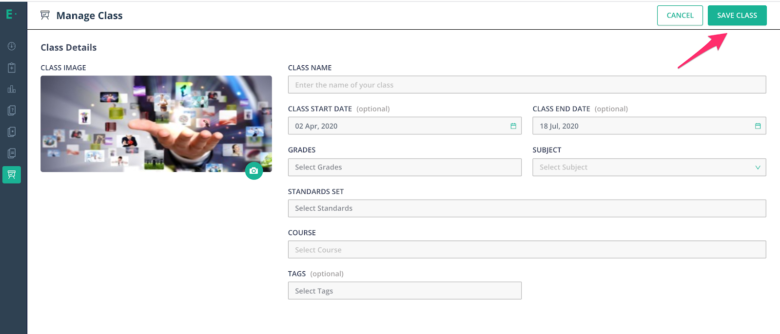 Quick Start Create a Class and Add Students