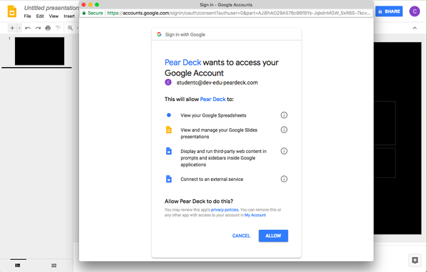 Create a Pear Deck Account