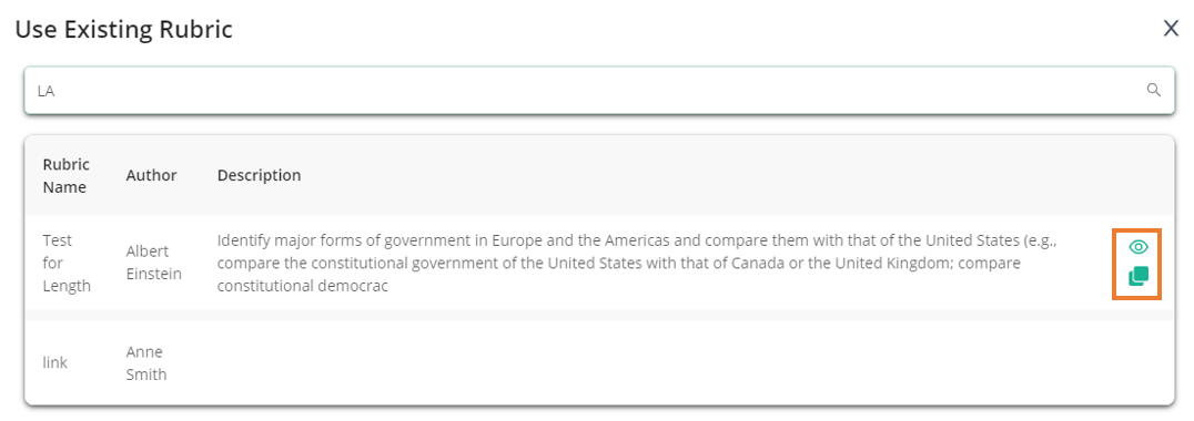 How to Modify a Shared Rubric