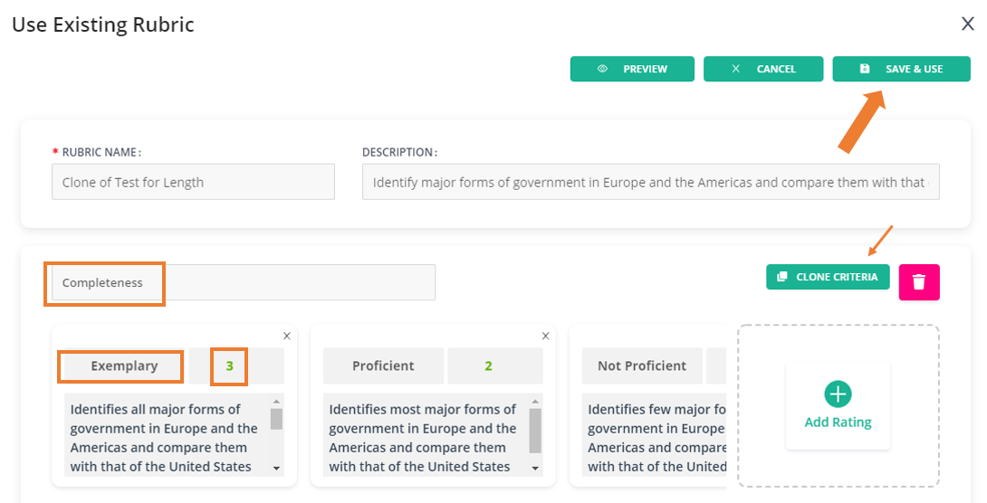 How to Modify a Shared Rubric