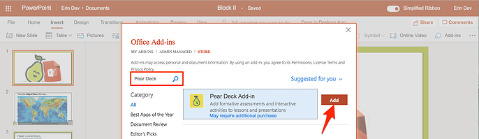 Get Pear Deck for PowerPoint Online