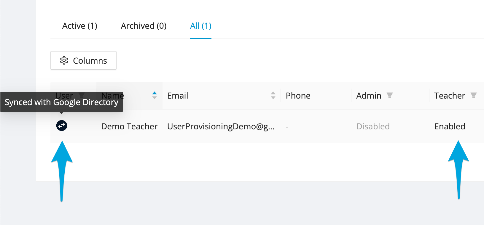 Google Directory User Provisioning