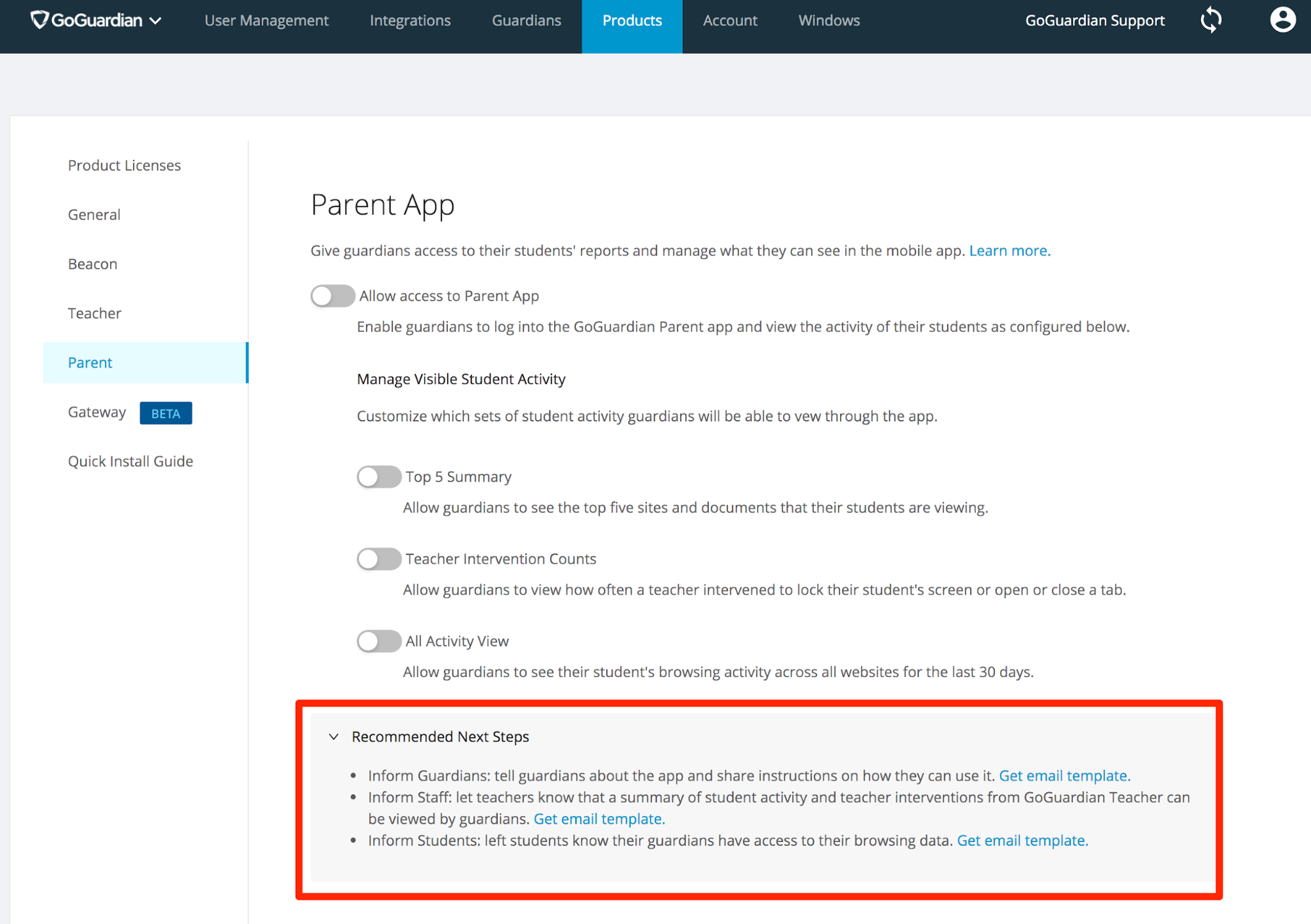Administrators: Setting up GoGuardian Parent