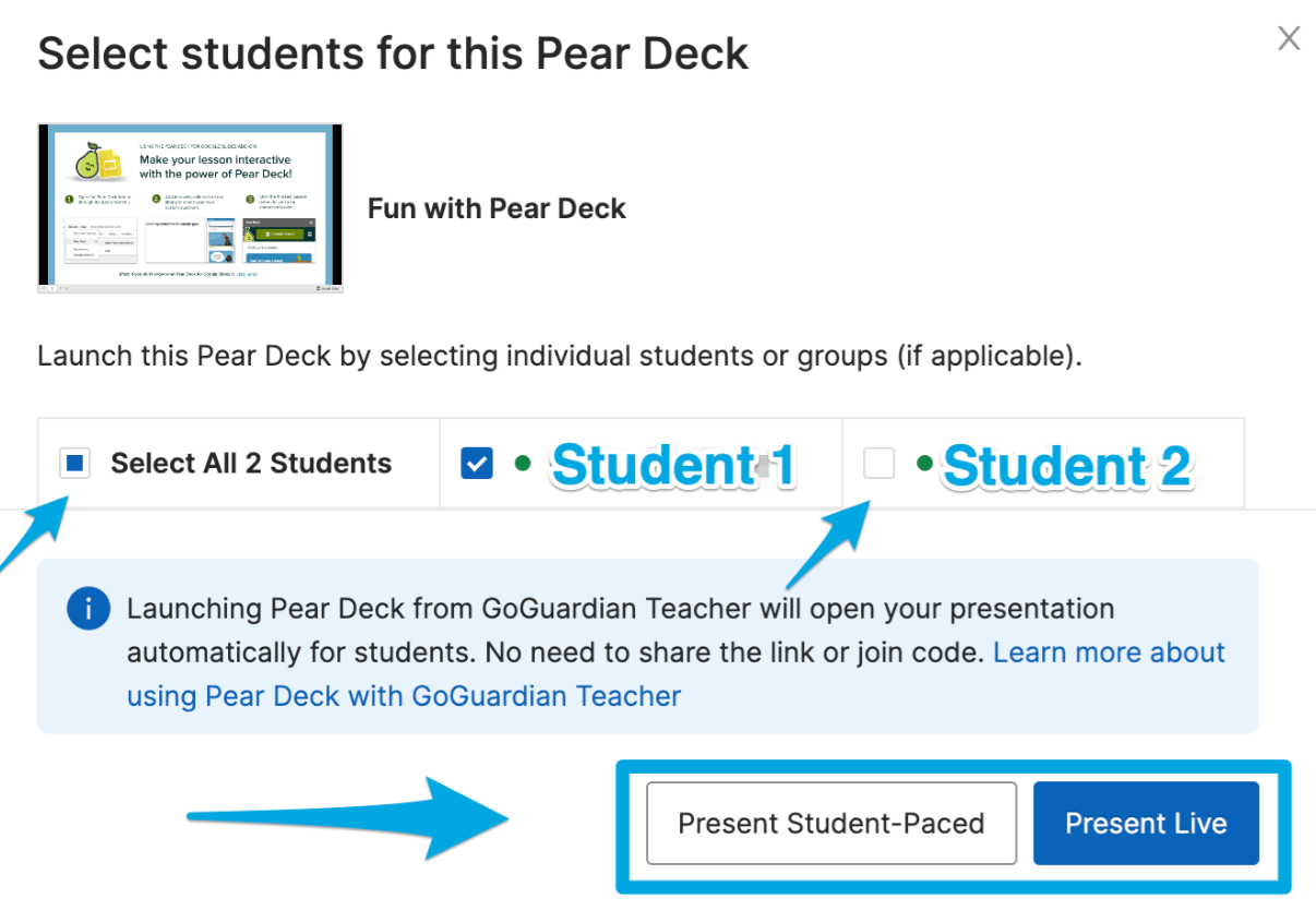 Pear Deck + GGT Integration (beta)