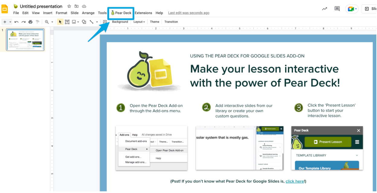 Pear Deck + GGT Integration (beta)