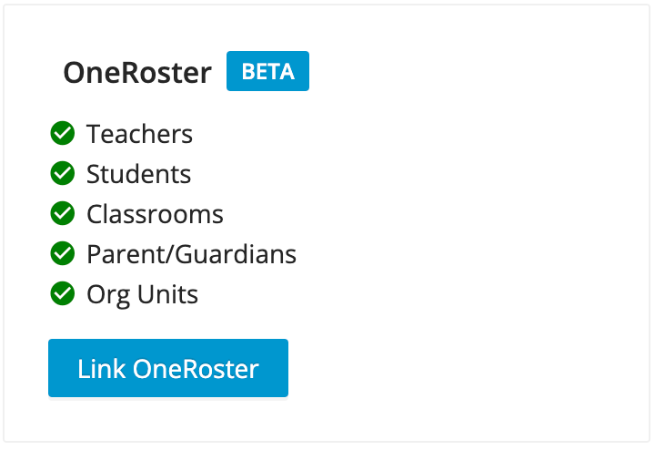 Integration with OneRoster