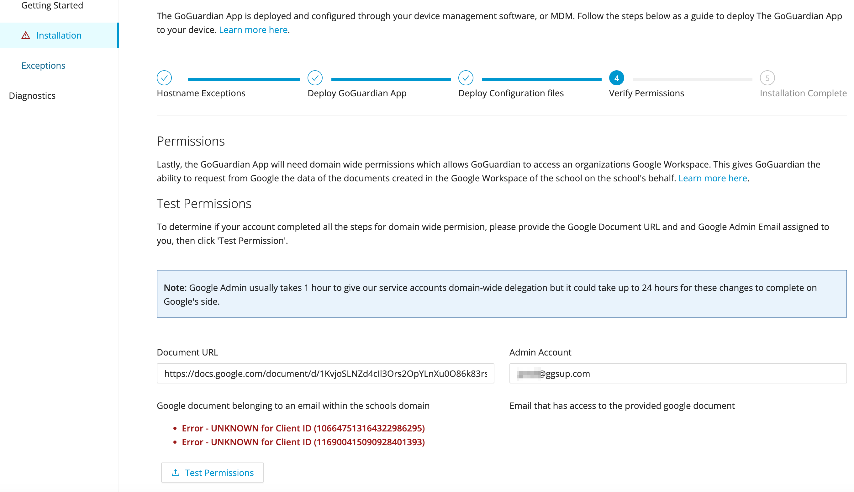 Domain Wide Delegation for GoGuardian Beacon and Admin
