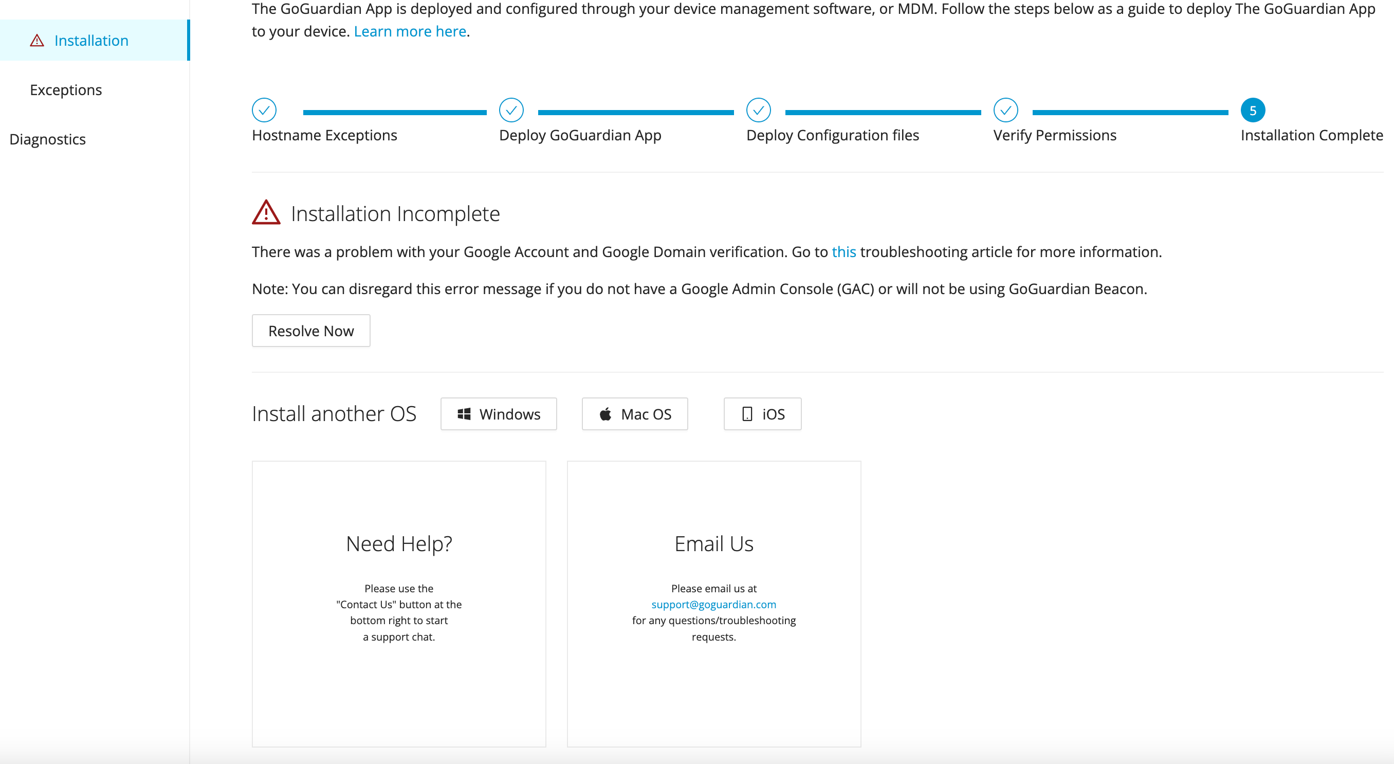 Domain Wide Delegation for GoGuardian Beacon and Admin