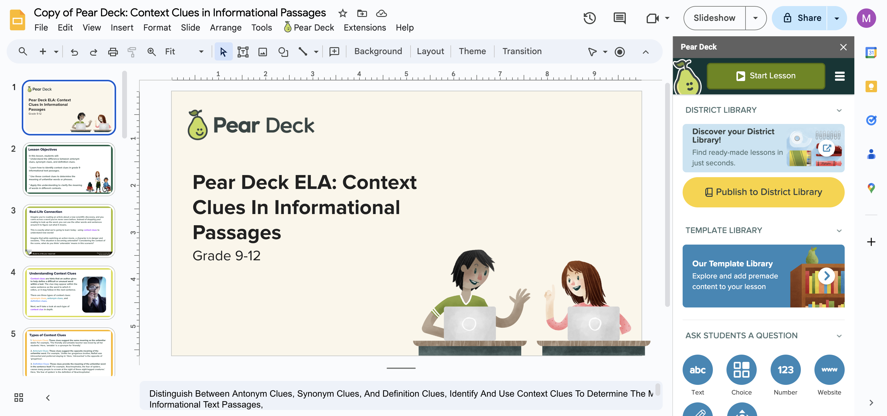 District Library for Teachers