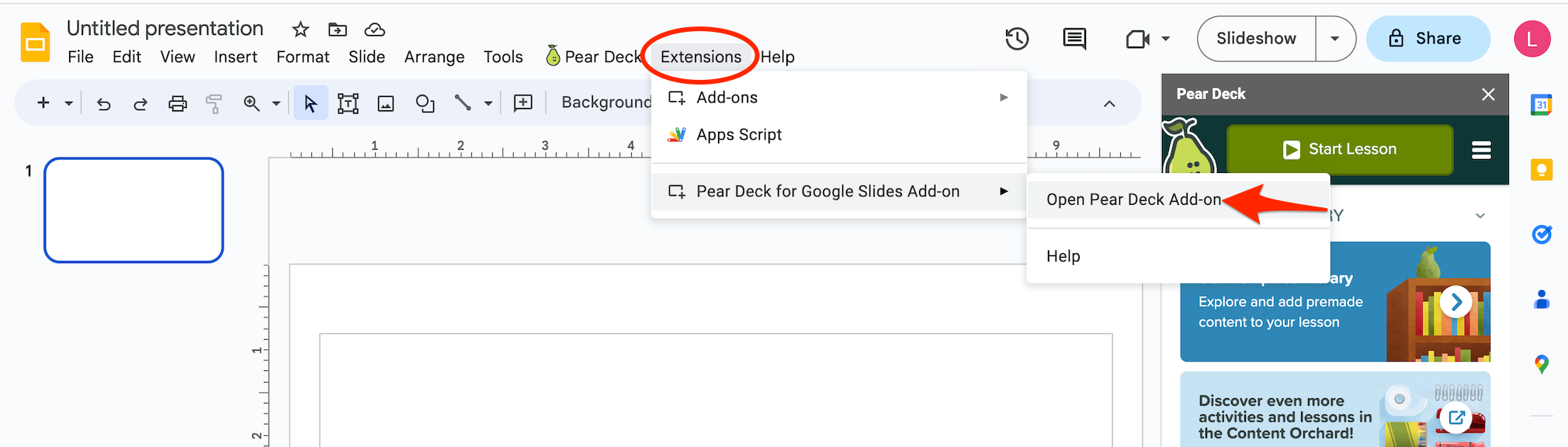 How to Create a New Pear Deck Lesson