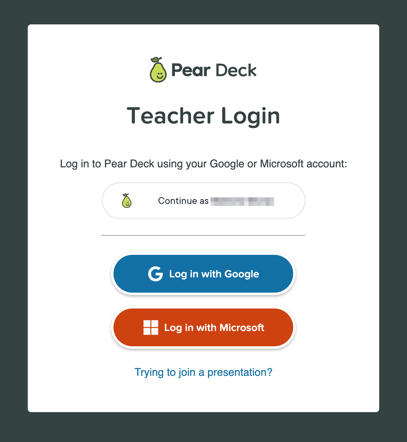 Create a Pear Deck Account