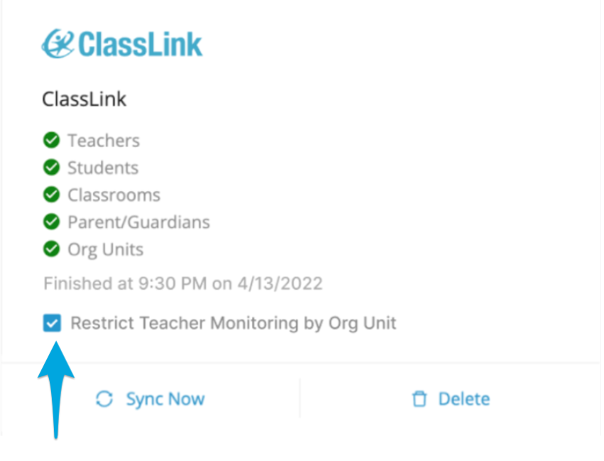 Instructions for Integrating ClassLink with GoGuardian