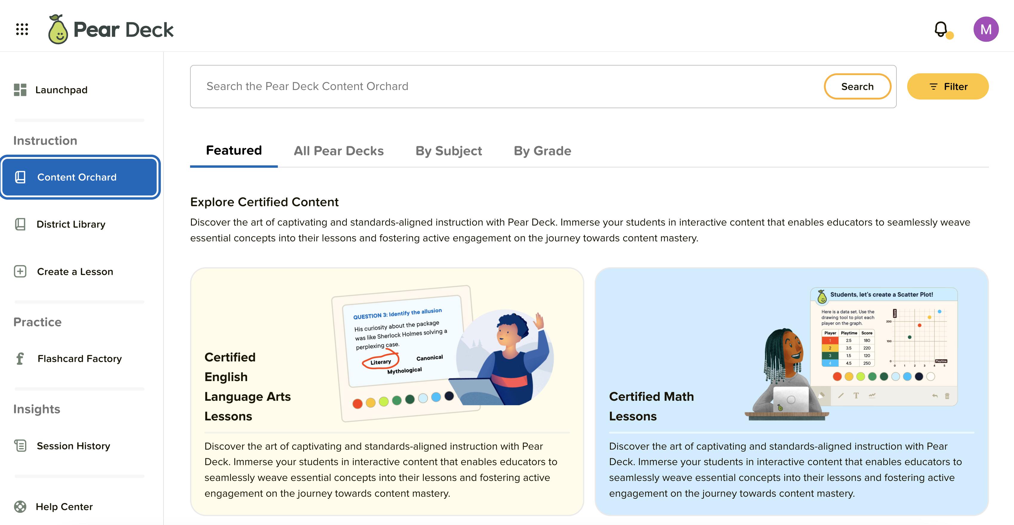 Pear Deck Certified Content