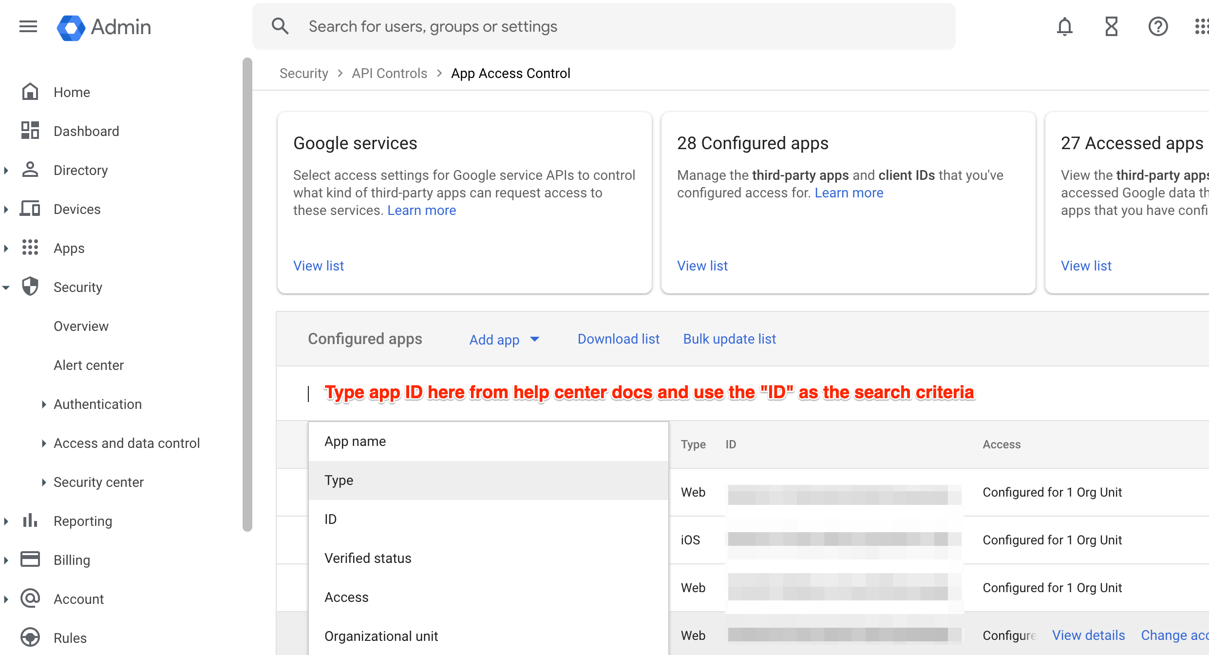 Enable Access to GoGuardian Apps in Google Admin Console