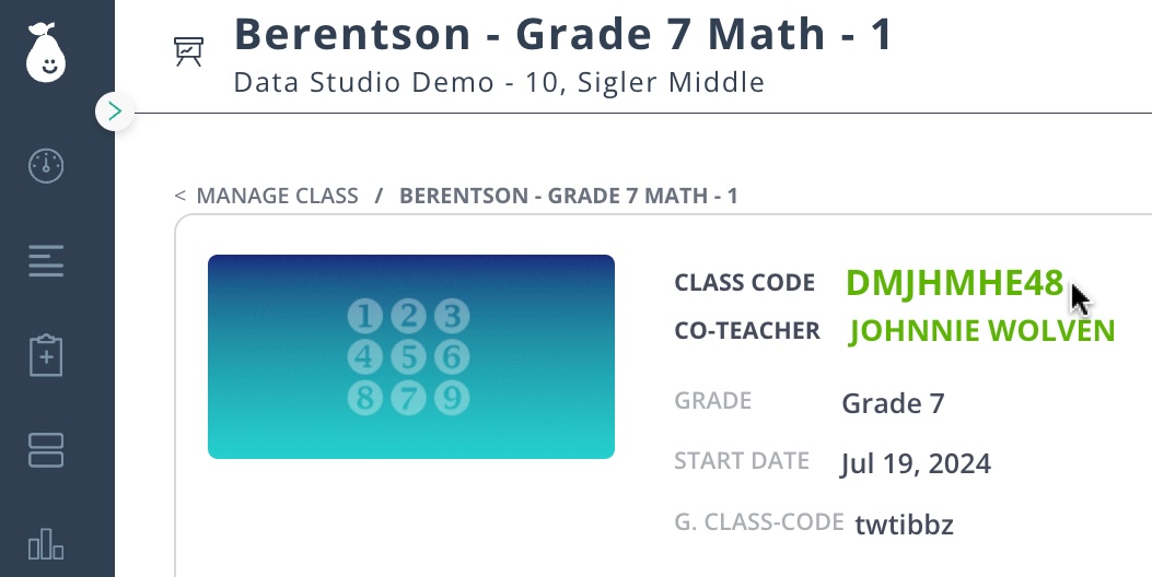 Find Your Class Code in Pear Assessment