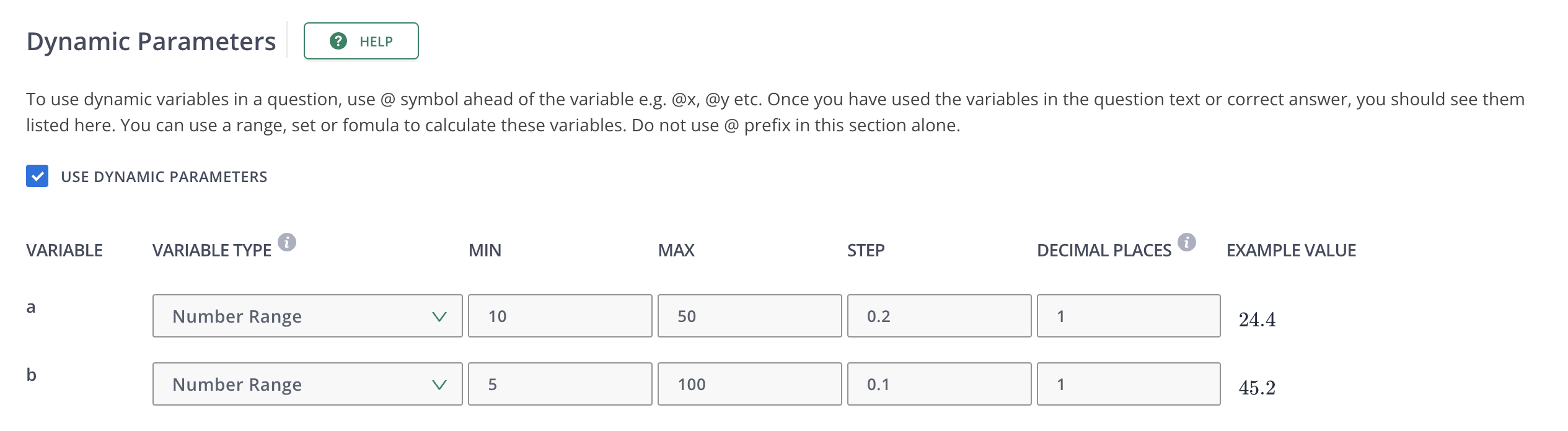 Create Questions with Dynamic Parameters in Pear Assessment