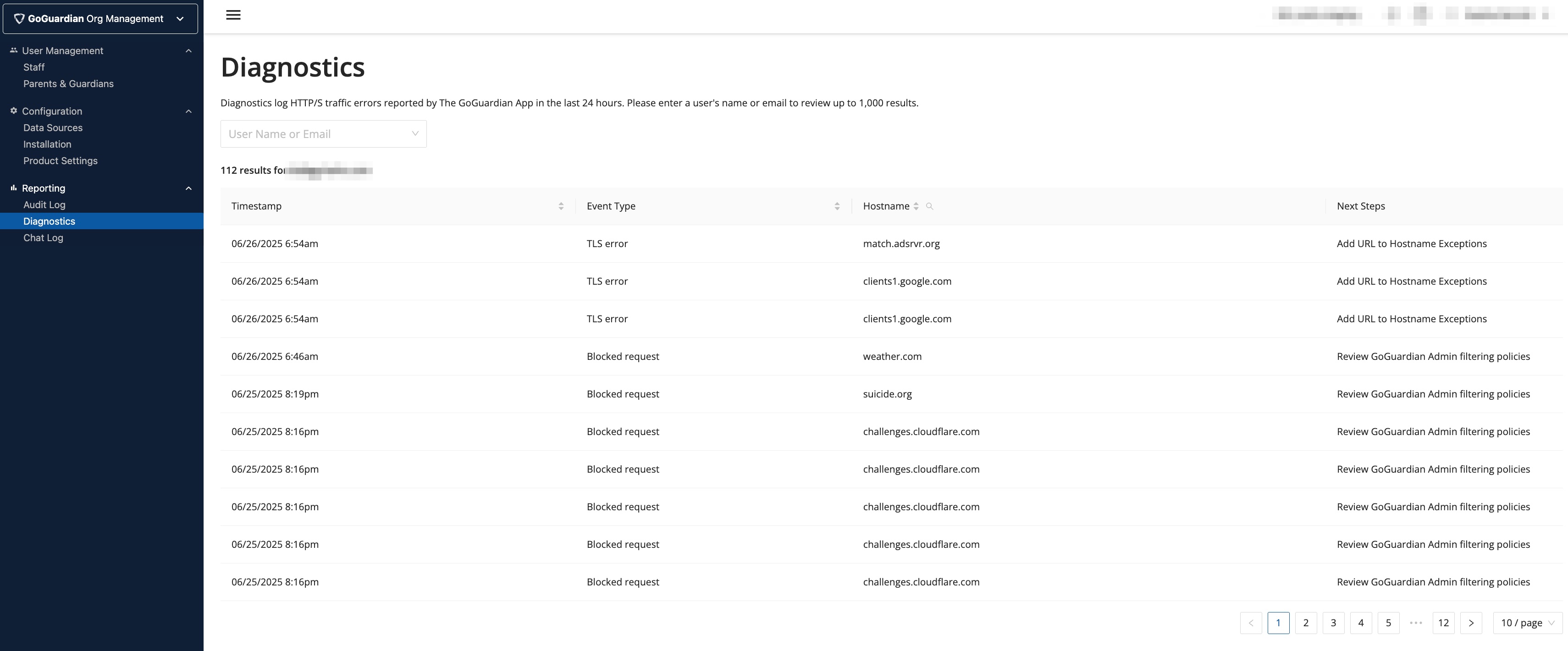 The GoGuardian App: Troubleshoot with Diagnostics in Organization ...